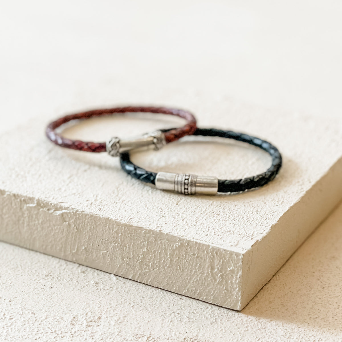 Luxury Leather Rope Bracelet - Cuban – Diana Kauffman Designs